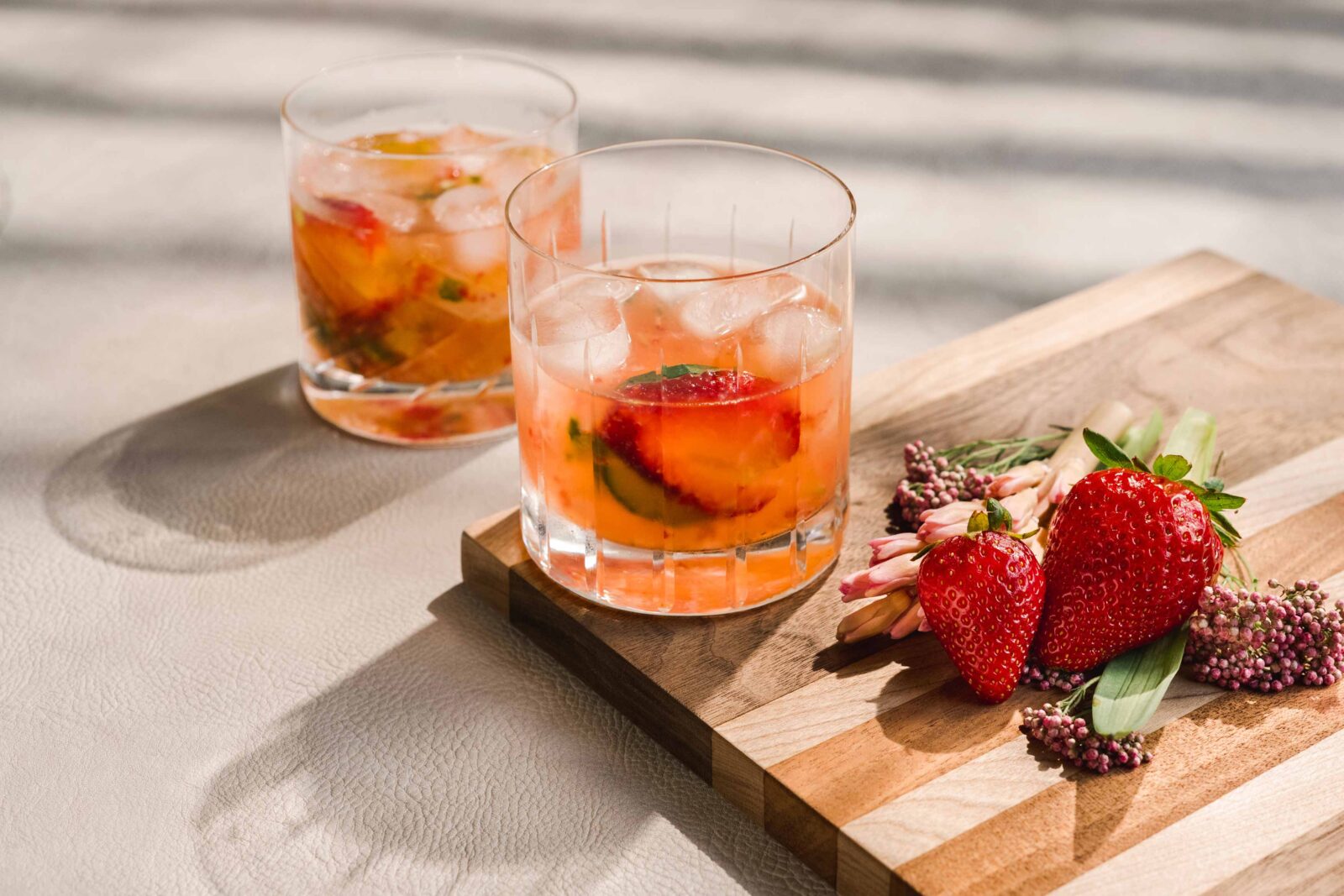 Cucumber Strawberry Smash Cocktail - Krista Mason Photography